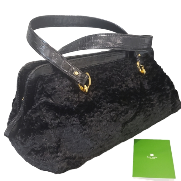 kate spade | Bags | Kate Spade Shara Bonsoir Faux Fur Doctors Bag ...